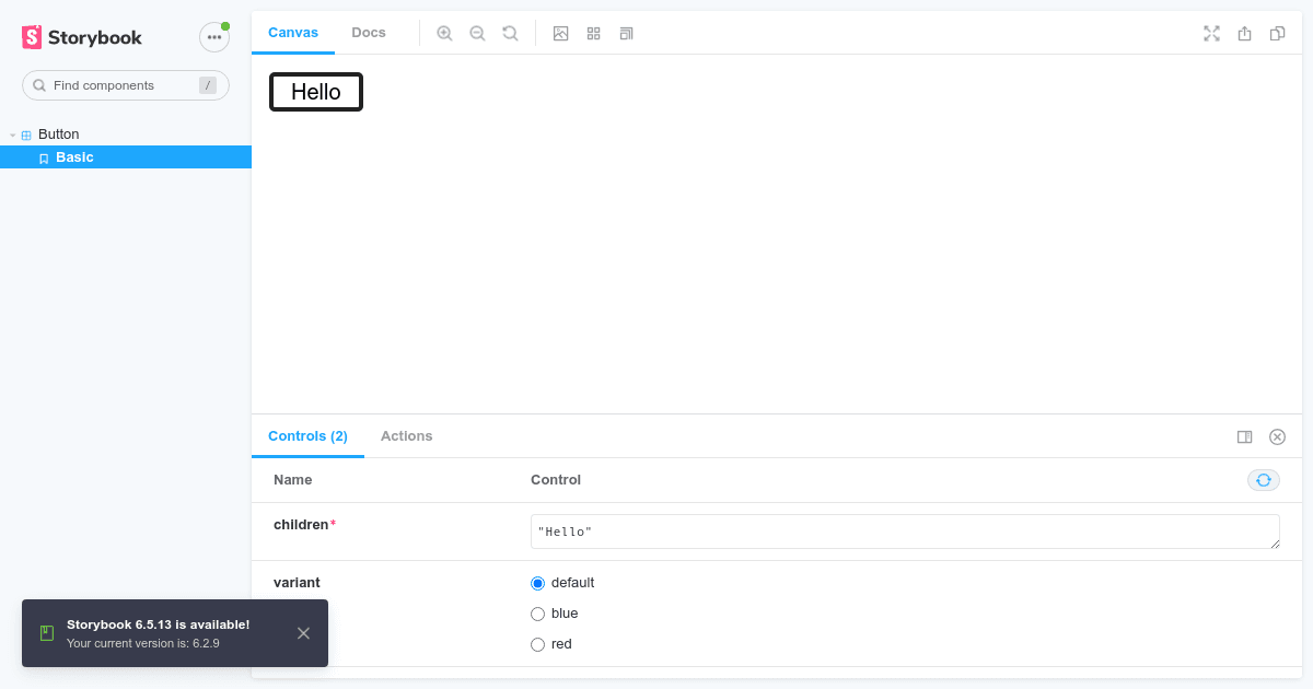 Storybook (forked) - Codesandbox