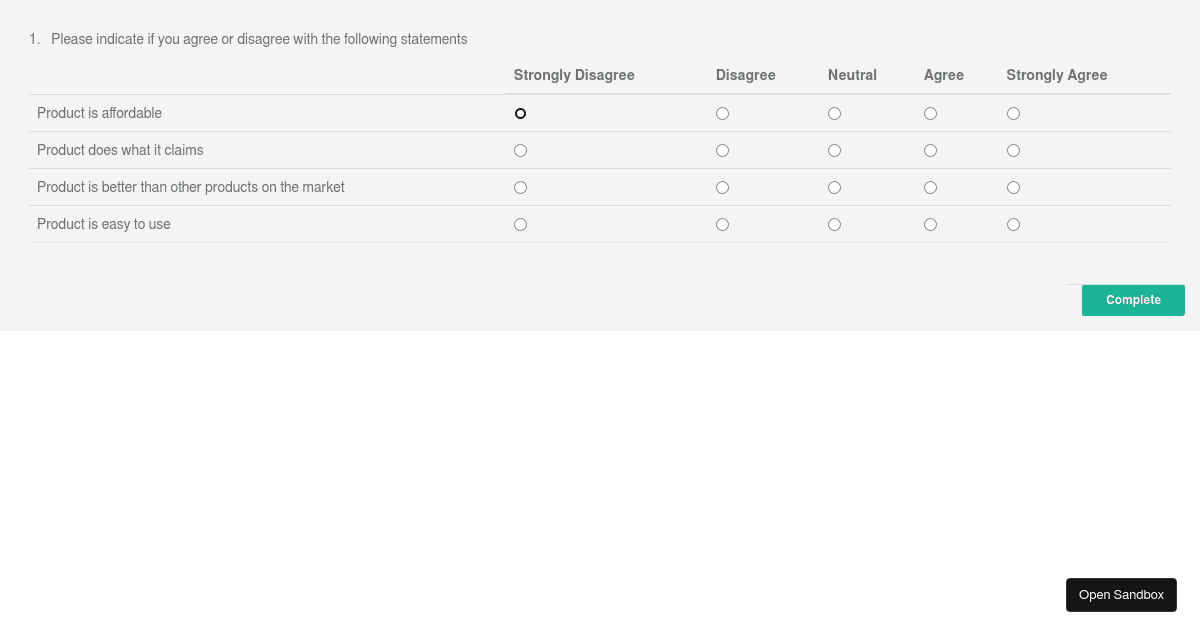 Surveyjs Angular Codesandbox