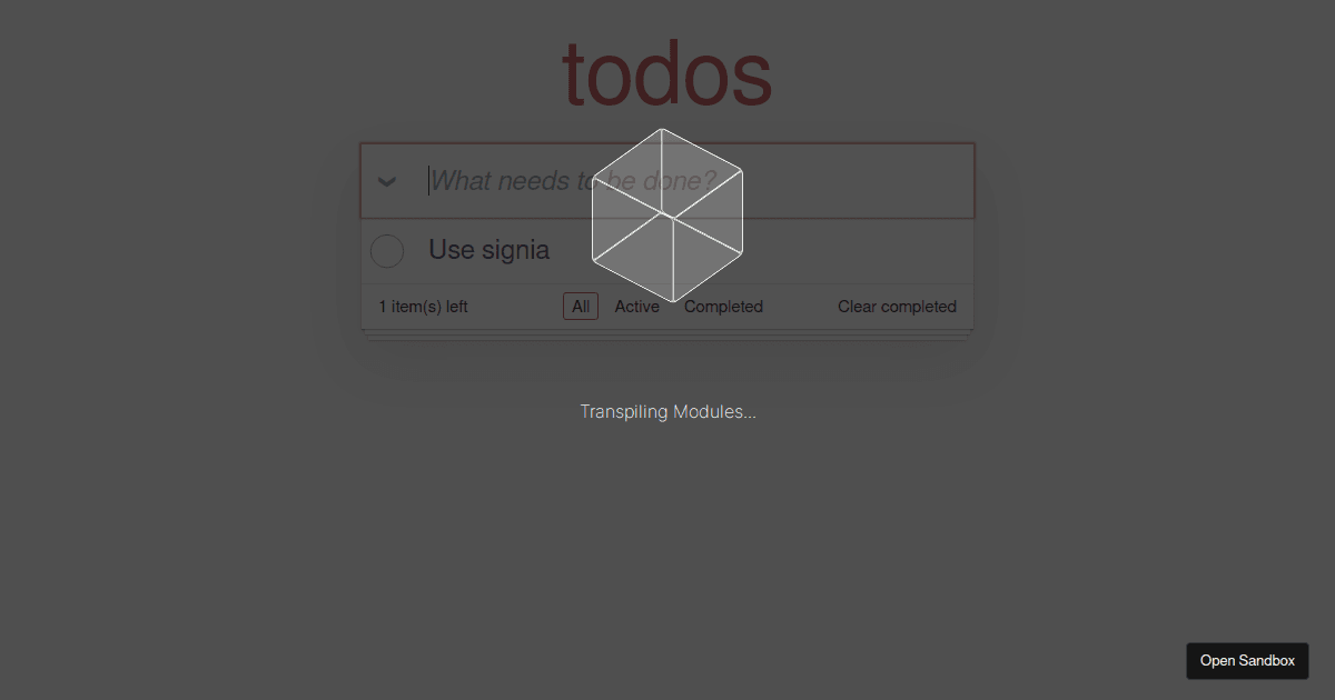 signia-react-todomvc - Codesandbox