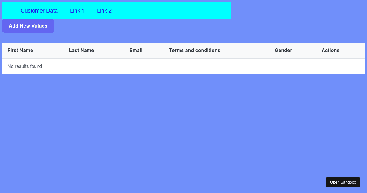 DataTable Formik - Codesandbox