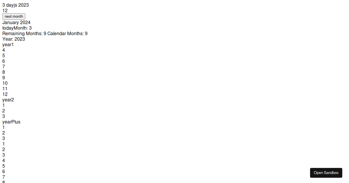 array & dates - Codesandbox array & dates - Codesandbox