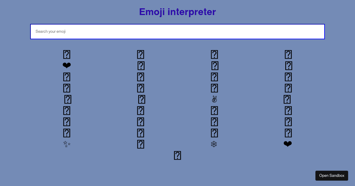 emoji-interpreter - Codesandbox