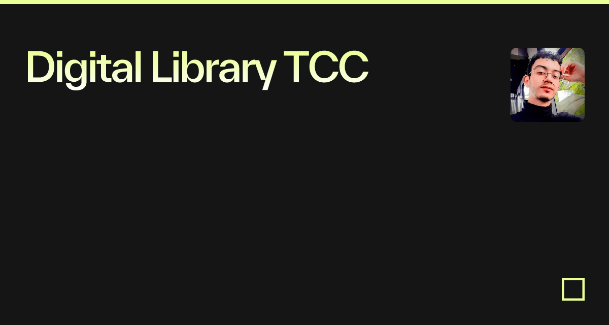 Digital Library TCC - Codesandbox