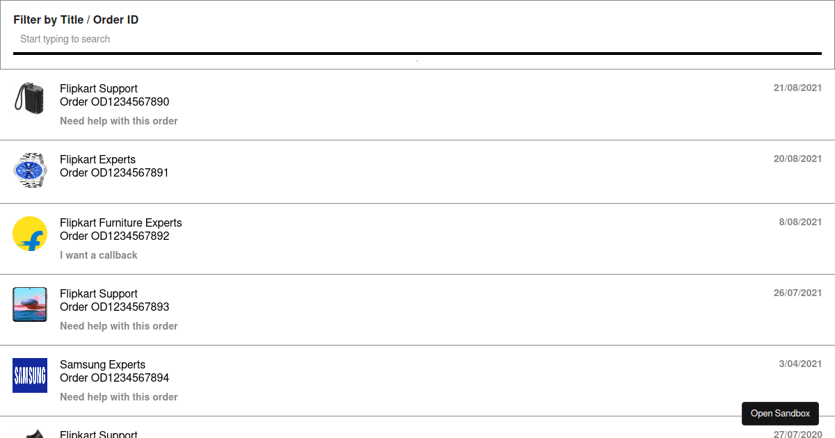 flipkart-machine-coding-round-1 - Codesandbox