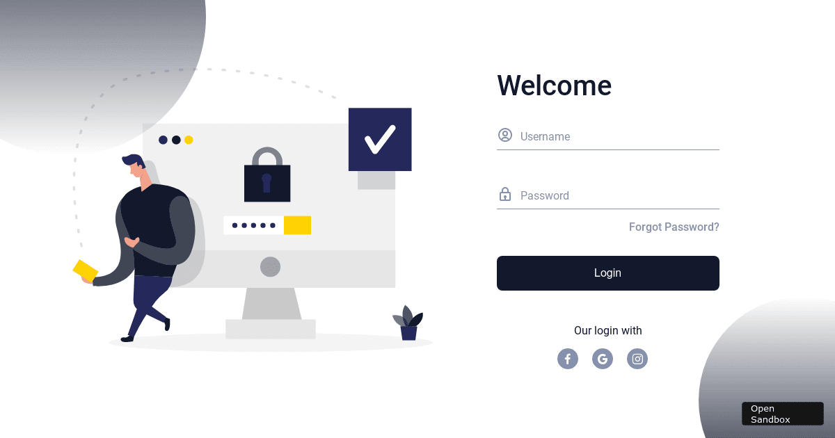 bedimcode/responsive-login-form - Codesandbox