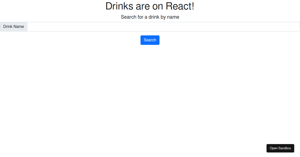 matthewgisonno/drink-search-with-react - Codesandbox