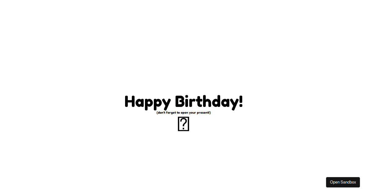 birthday-card - Codesandbox