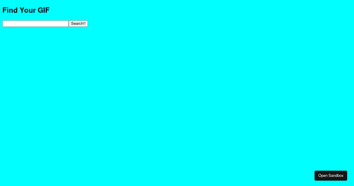 Giphy API を使って GIF 画像を表示する React App を作る - Codesandbox