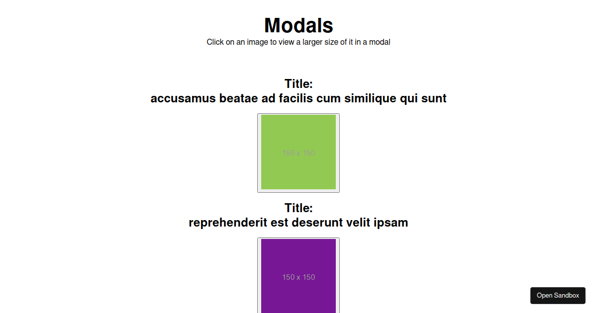 Responsive Modal (body scroll) - Codesandbox