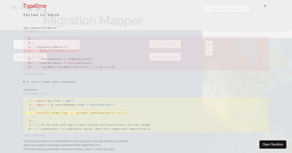 Migration Frontend Codesandbox