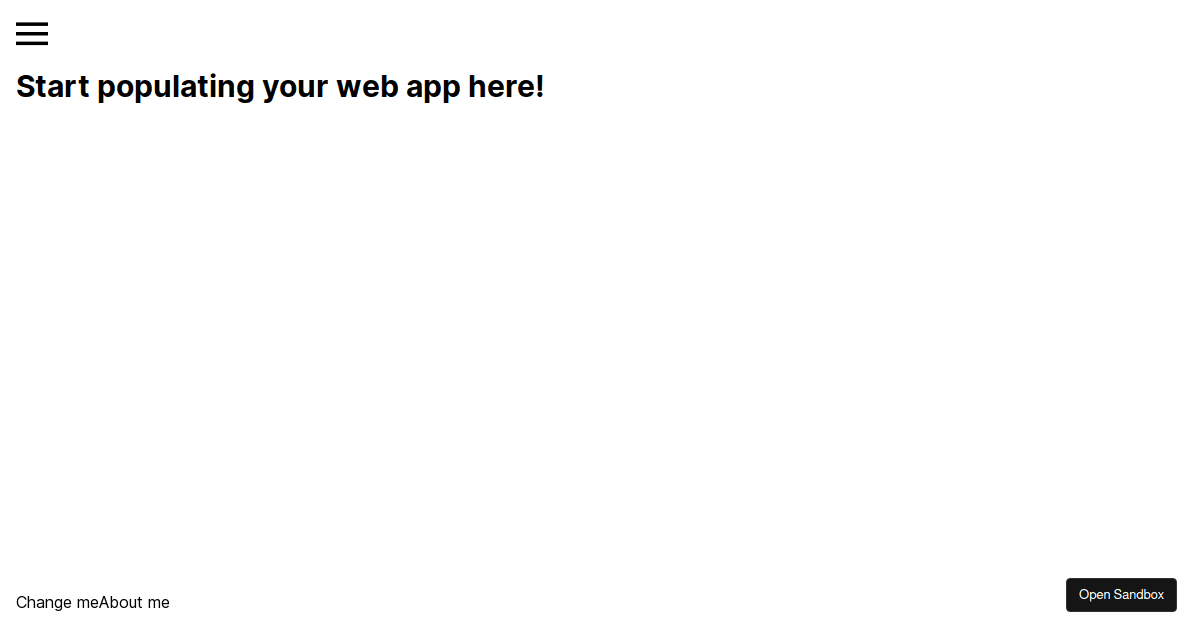 Starter Template - Codesandbox