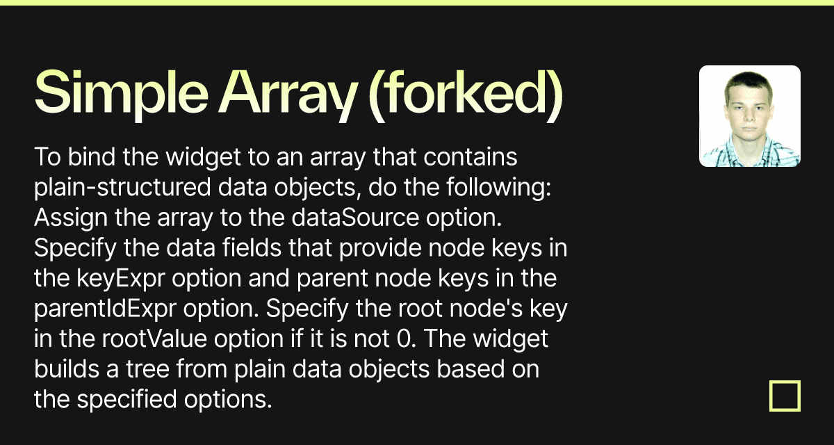 Simple Array (forked) - Codesandbox