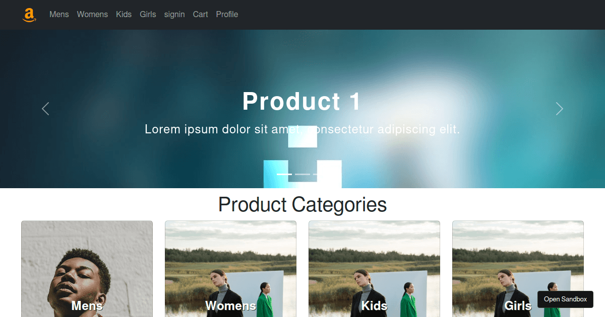 Reactjs Amazon Clone Codesandbox