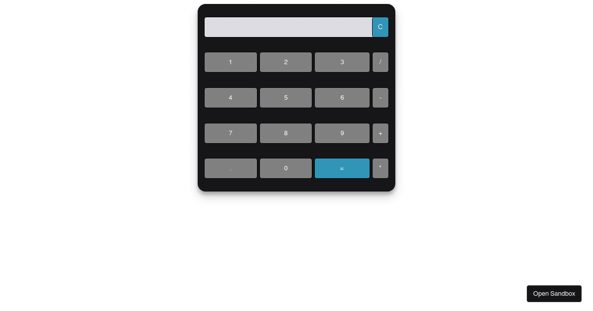 Calculator Coding Challenge Codesandbox 