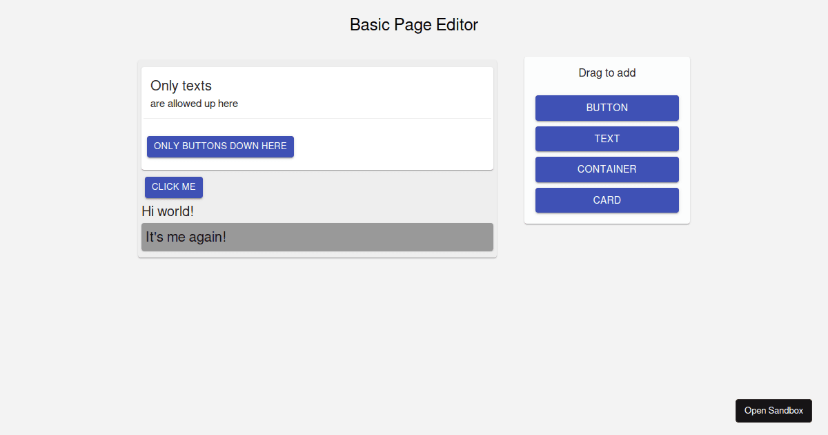 craftjs-minimal - Codesandbox