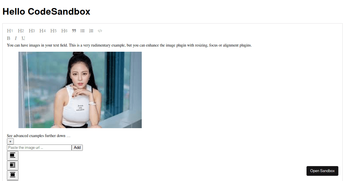 new Draft (forked) - Codesandbox