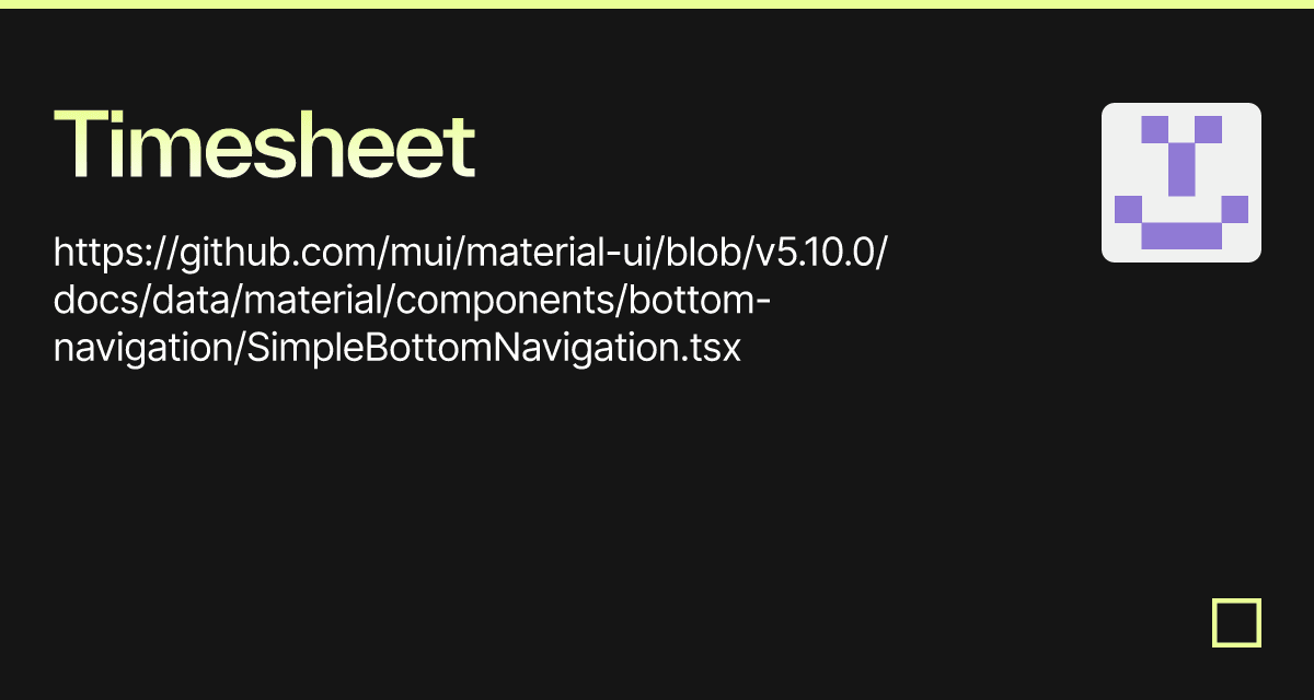 Timesheet - Codesandbox
