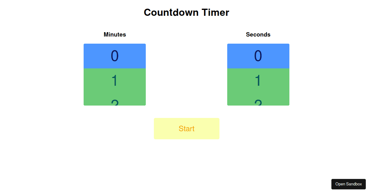 CountdownTimer - Codesandbox