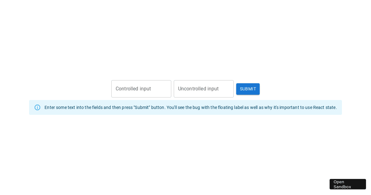 MUI bug - Codesandbox MUI bug - Codesandbox