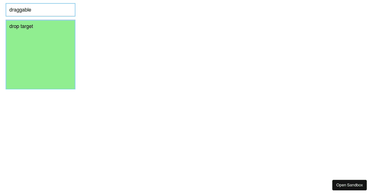 drop event timing - Codesandbox