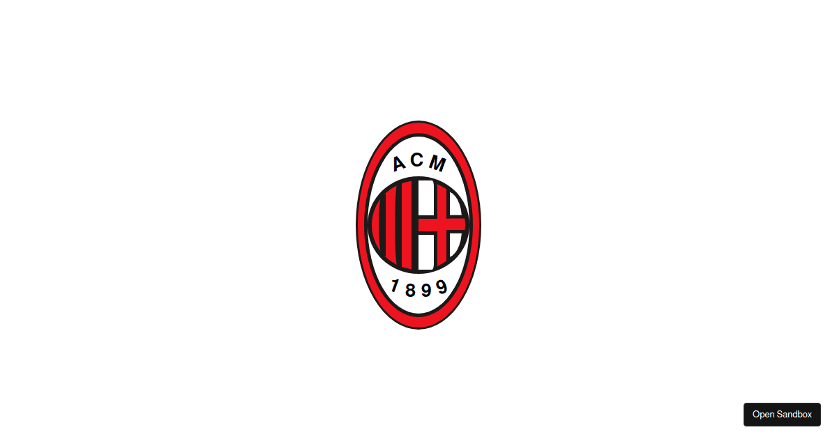 AC Milan Logo with HTML and CSS - Codesandbox