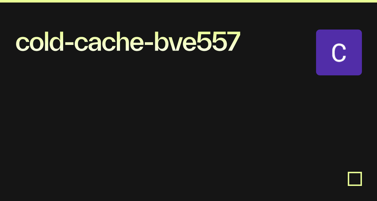 cold-cache-bve557 - Codesandbox