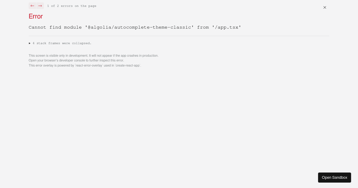@algolia/autocomplete-example-starter - Codesandbox @algolia/autocomplete-example-starter - Codesandbox