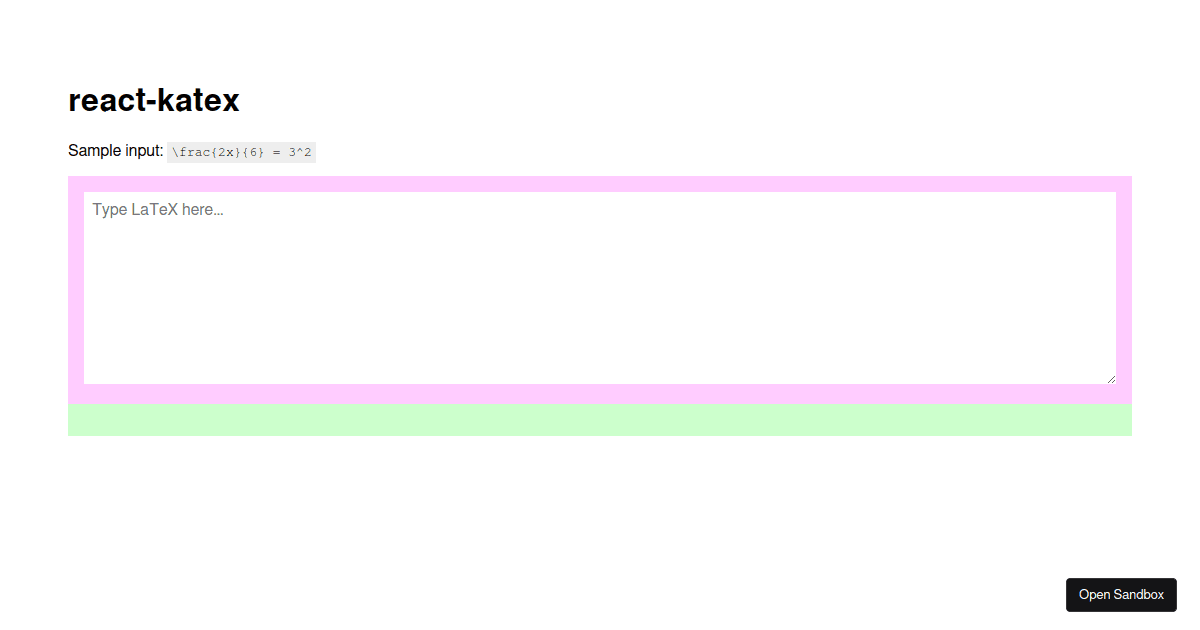 react-katex - Codesandbox