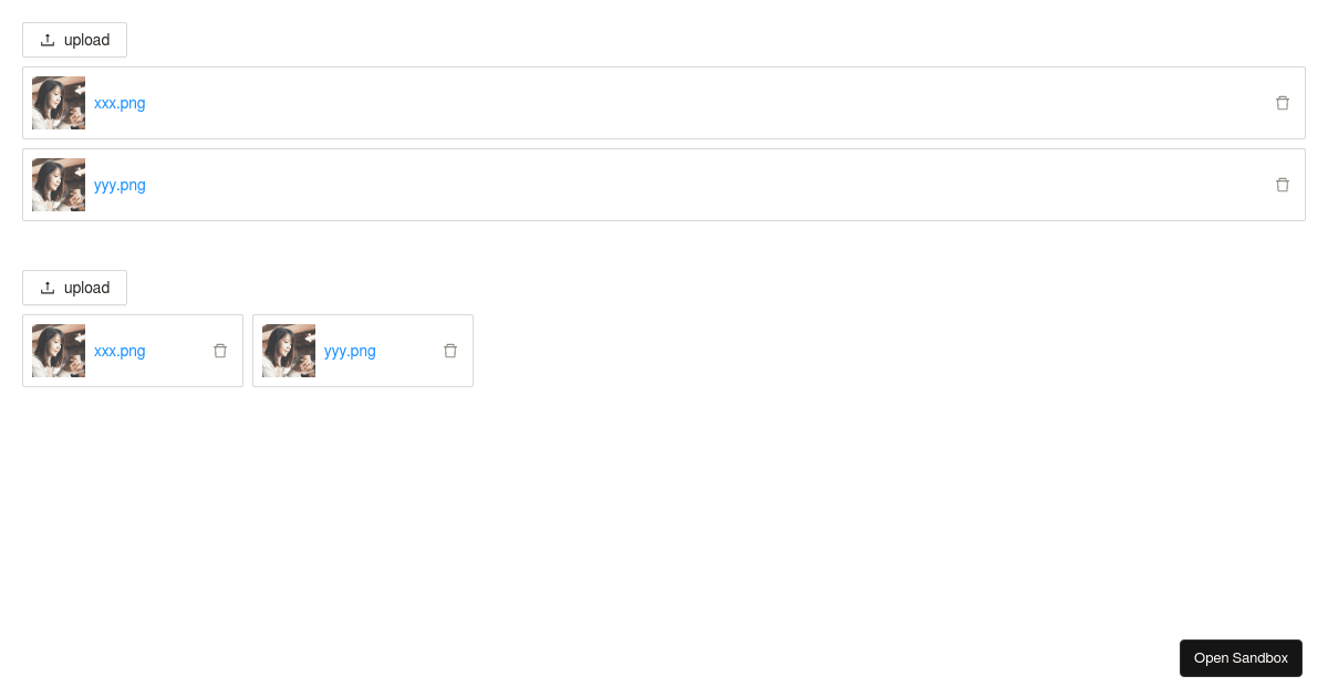 Pictures with list style - ant-design-vue@3.2.16 - Codesandbox
