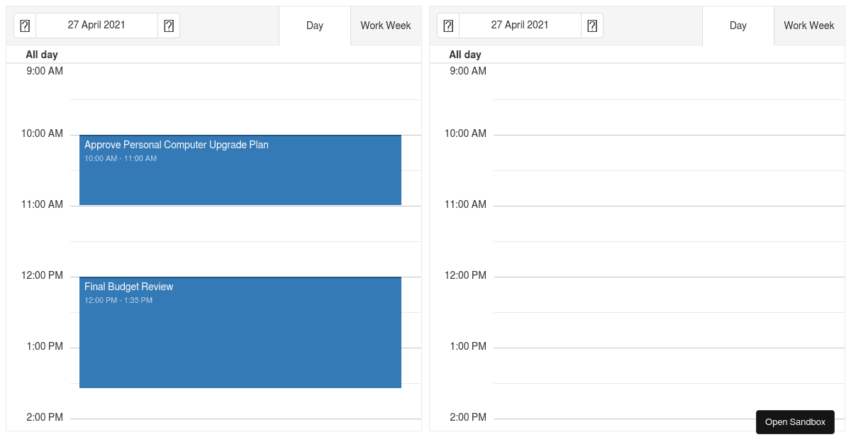 SignalR Service - DevExtreme Scheduler - Codesandbox