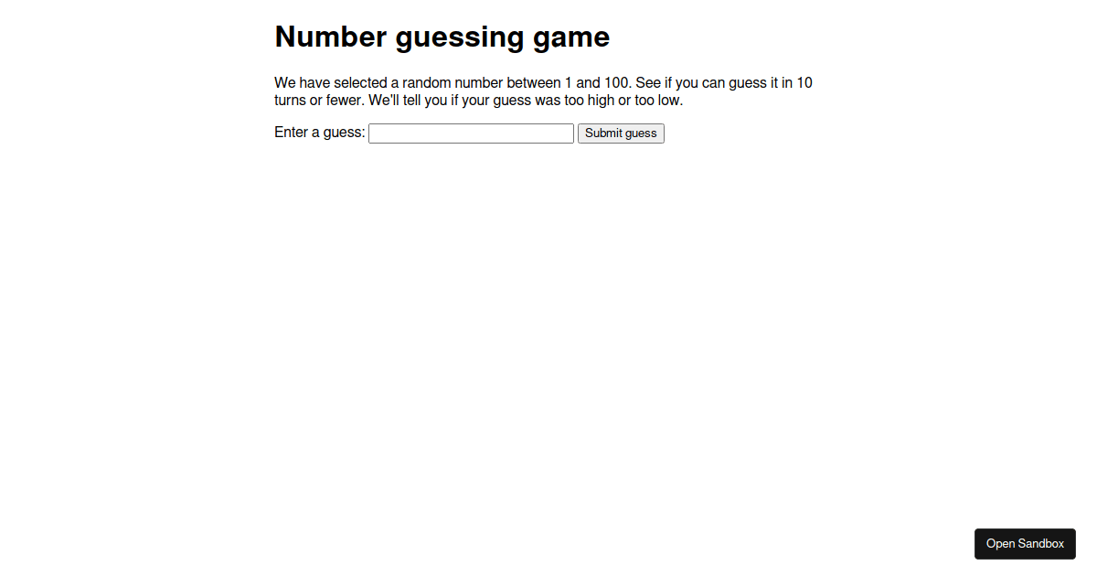 number-guessing-game - Codesandbox