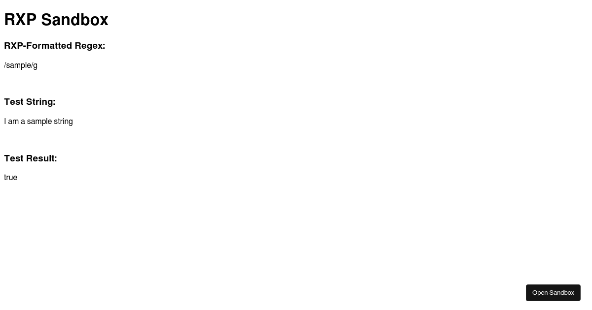 RXP-Sample - Codesandbox