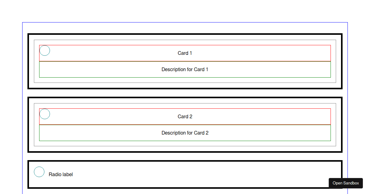 Radio Cards - Codesandbox