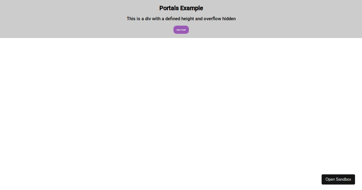 portals-in-react - Codesandbox