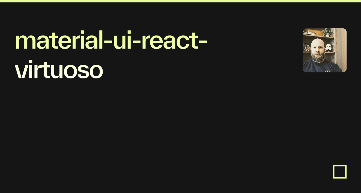 material-ui-react-virtuoso - Codesandbox