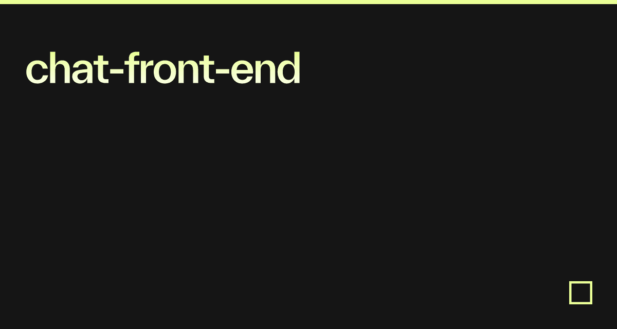 chat-front-end - Codesandbox