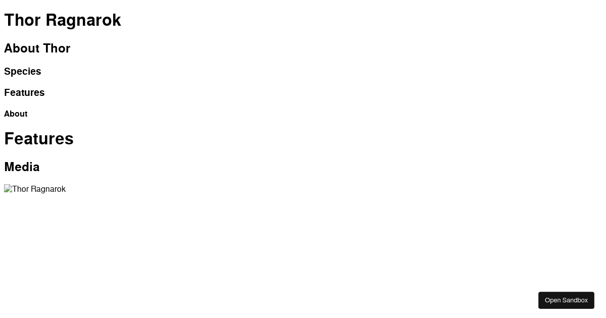 thor ragnarok - Codesandbox
