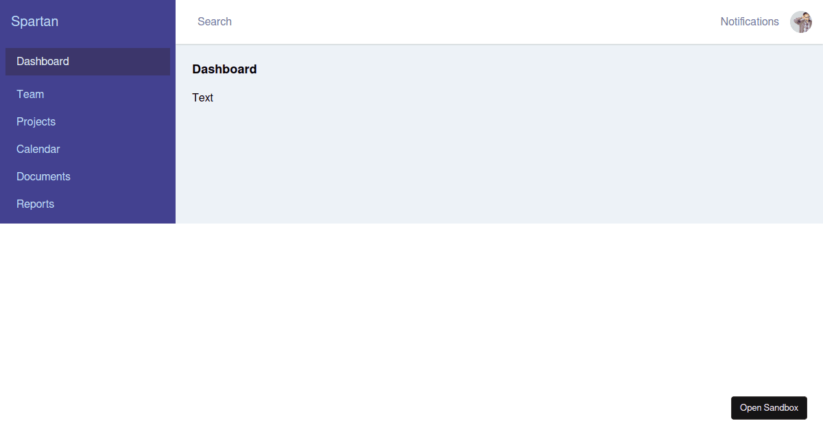 Dashboard - Codesandbox