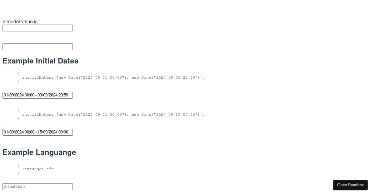 Example Vue Time Date Range Picker V2x Codesandbox 9576
