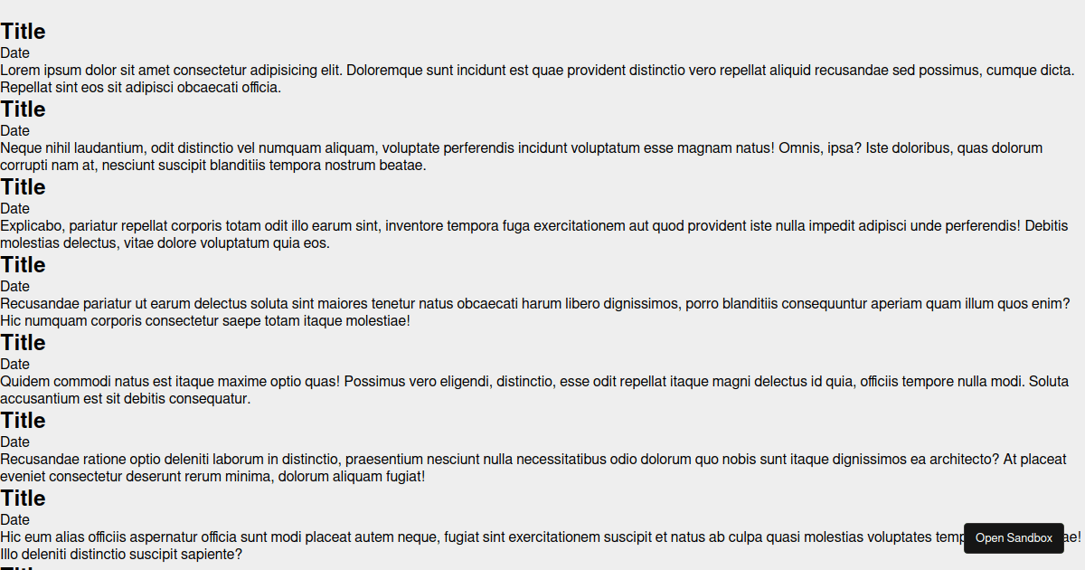 Responsive Vertical Timeline - Codesandbox
