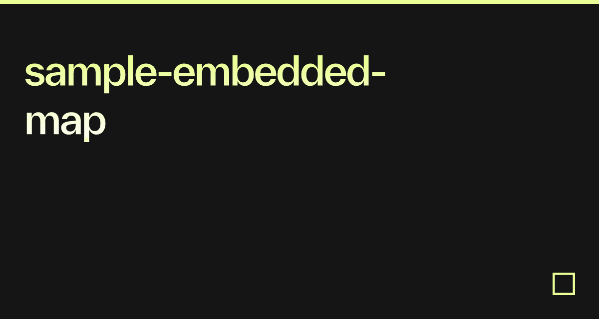 sample-embedded-map - Codesandbox