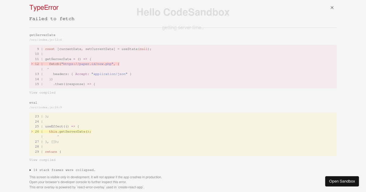 Moment timezone Test Codesandbox