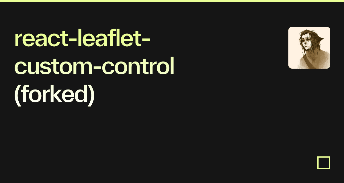 React Leaflet Custom Control Forked Codesandbox 8033