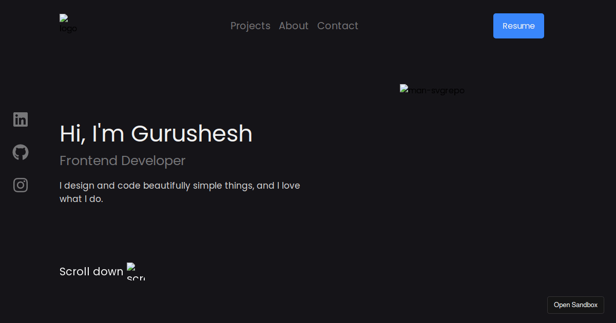 ReactJS responsive portfolio template - Codesandbox ReactJS responsive portfolio template - Codesandbox