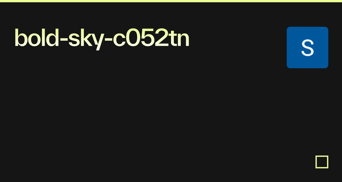 bold-sky-c052tn - Codesandbox