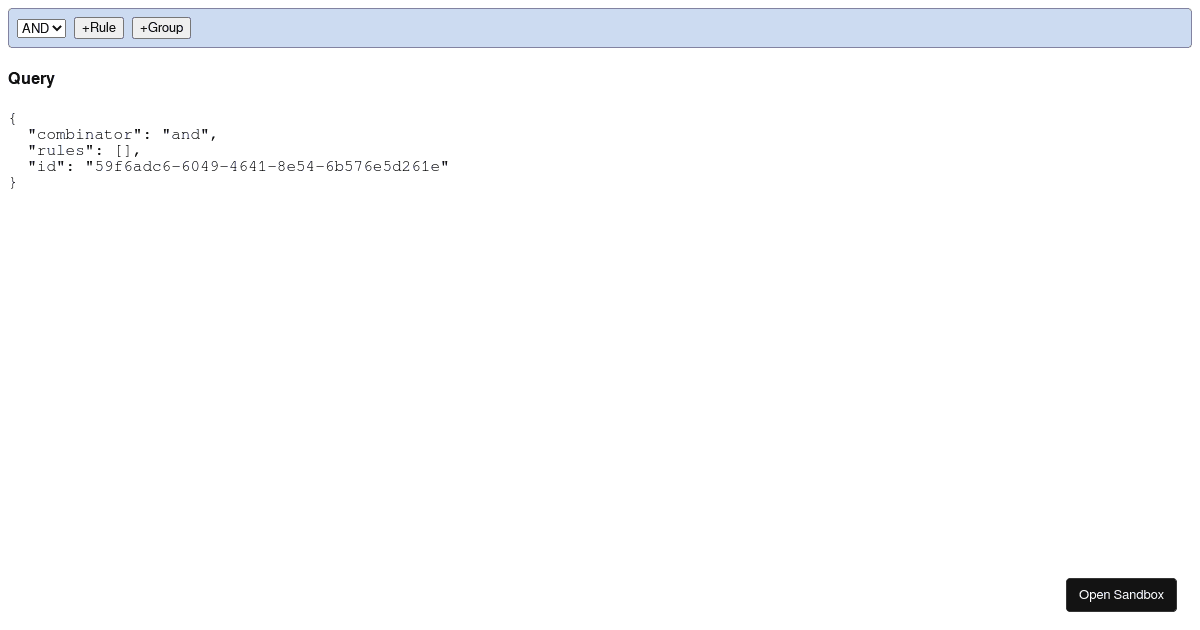 React Querybuilder Dnd Example Codesandbox