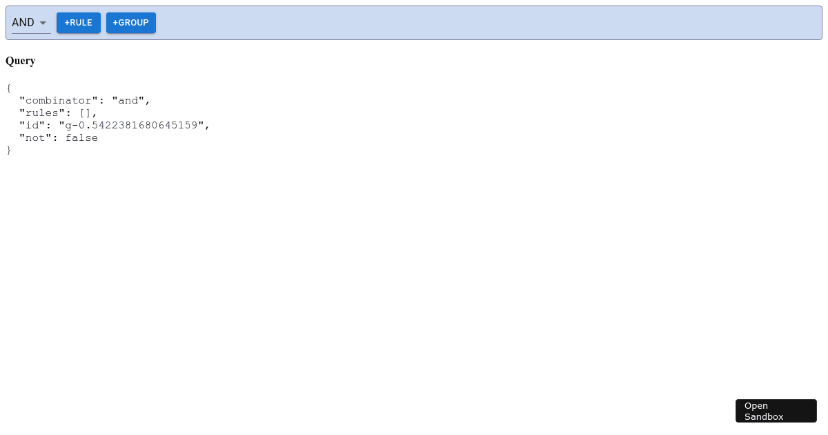 react-querybuilder-material-example - Codesandbox