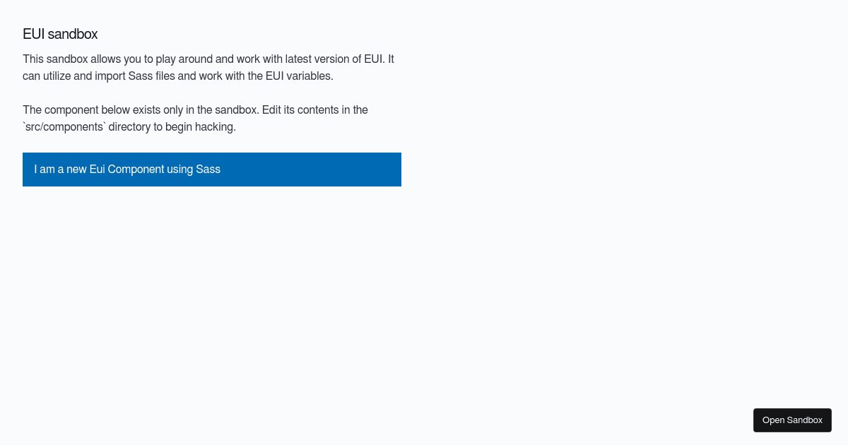Working EUI - Codesandbox