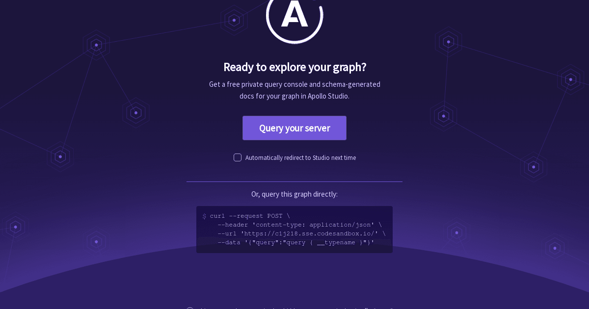 Apollo Server - Codesandbox