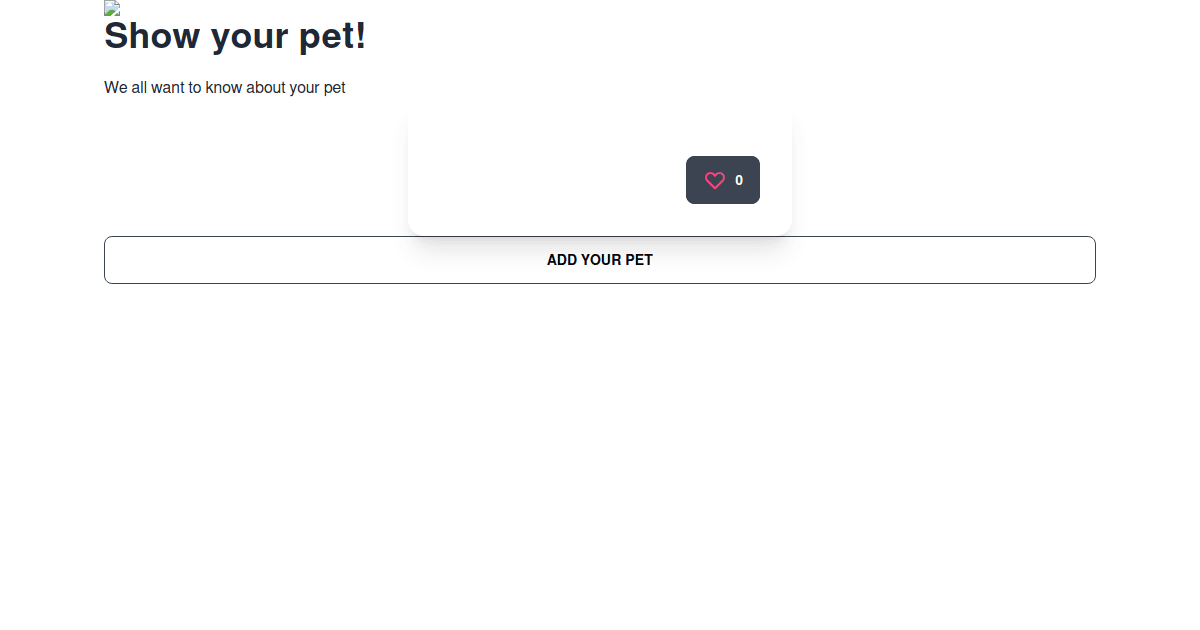 show-your-pet - Codesandbox